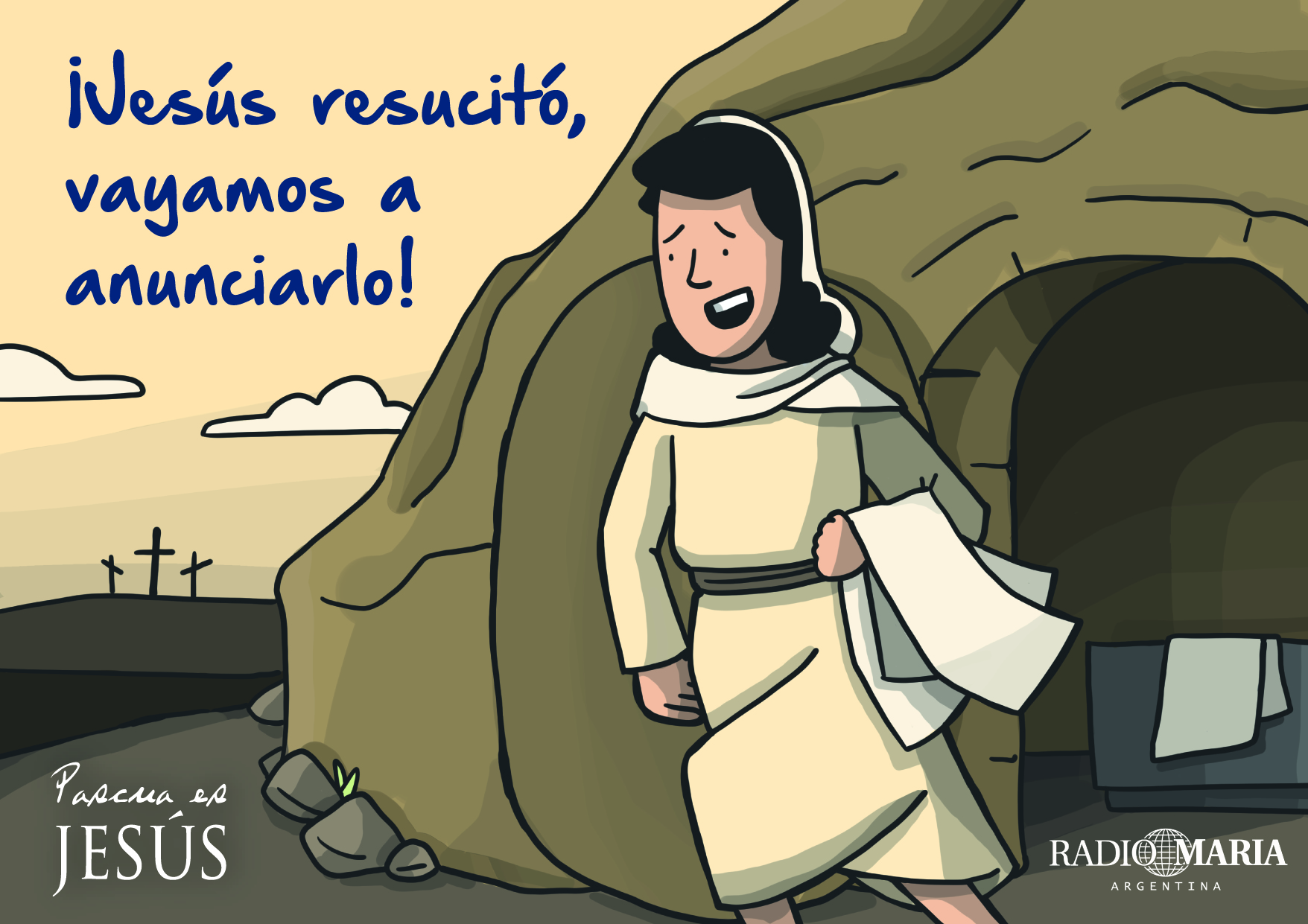 ¡Jesús resucitó, vayamos a anunciarlo! Pascua es Jesús - Institucional